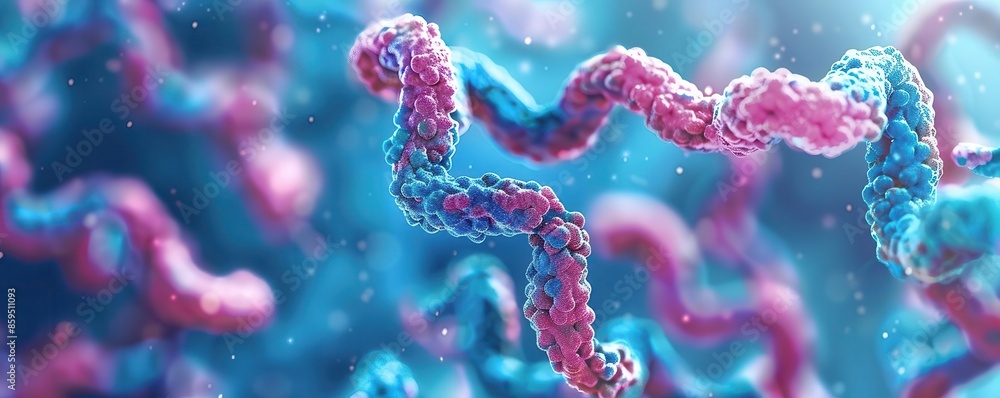 Chromosome synapsis in meiosis, front view, highlighting homologous ...