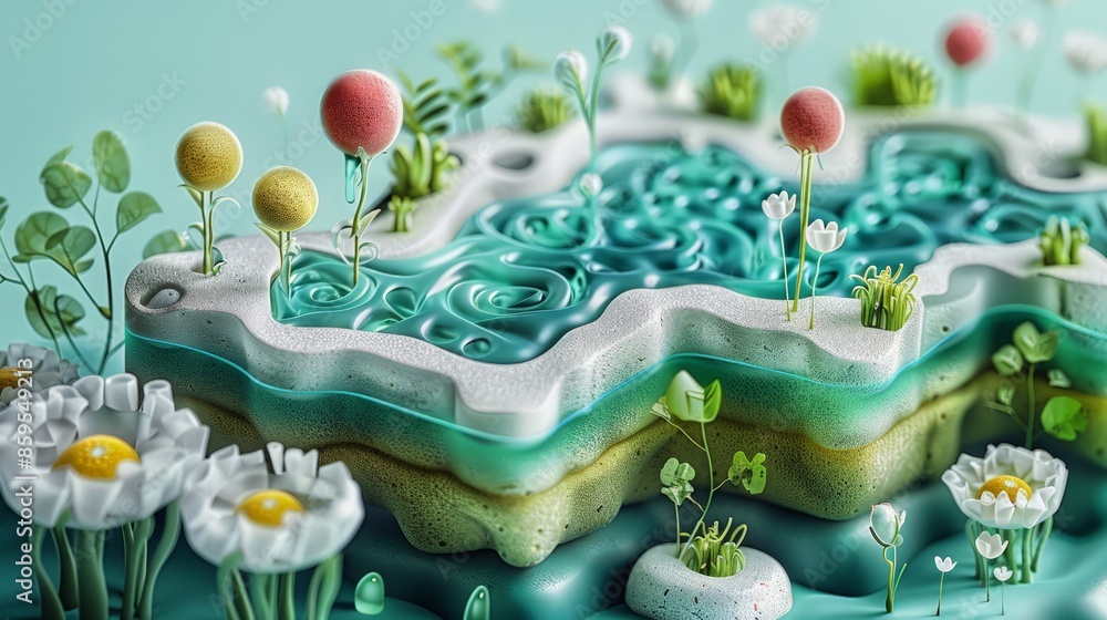 the process of nitrogen fixation, showing nitrogen gas conversion ...