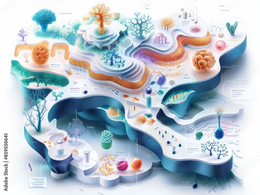 the process of cellular differentiation, showing stem cell, lineage ...