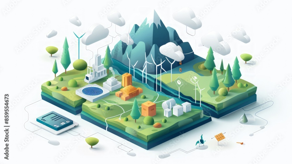the process of environmental impact assessment, showing baseline study ...
