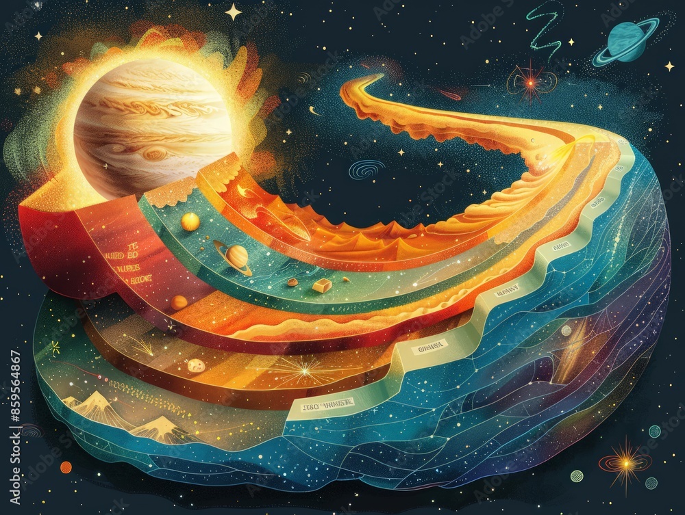 the phases of stellar evolution, showing nebula, protostar, main ...