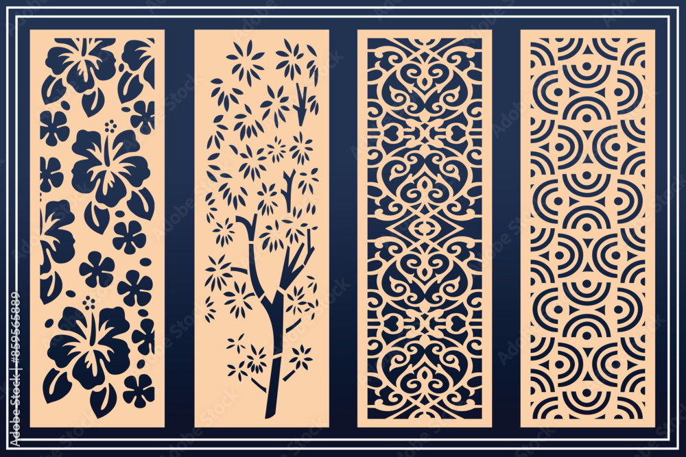 Om jali and side jali for indian temples Stock Vector | Adobe Stock