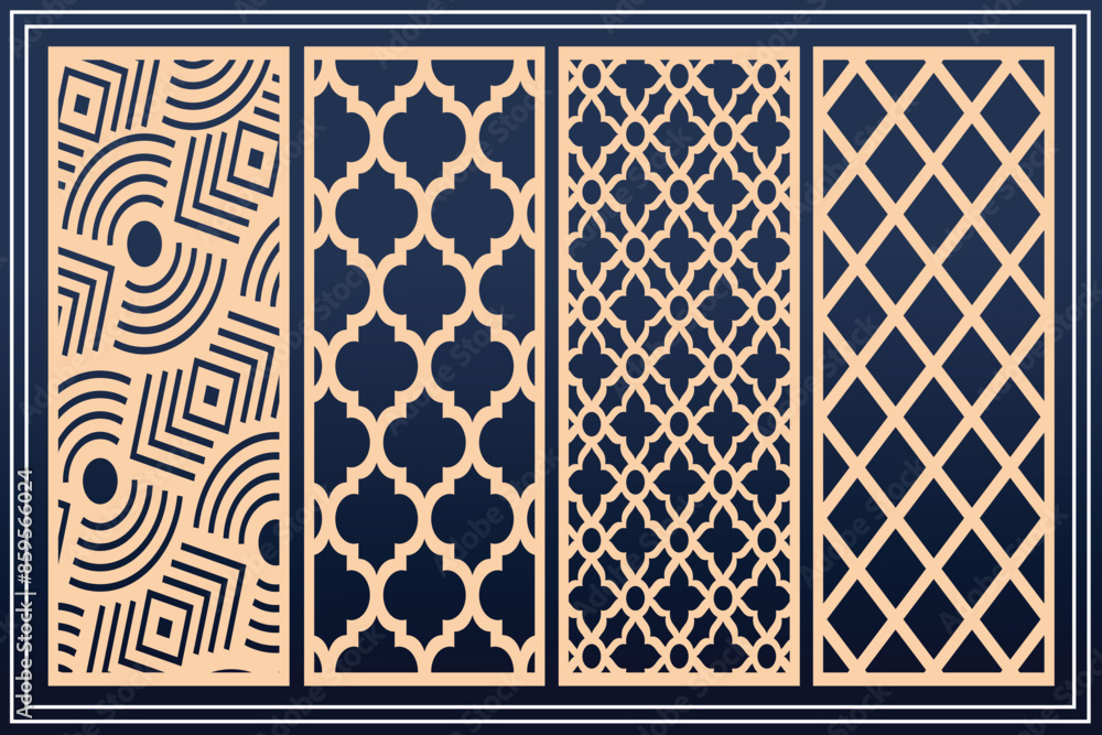 Om jali and side jali for indian temples Stock Vector | Adobe Stock