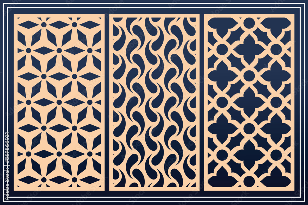 Om jali and side jali for indian temples Stock Vector | Adobe Stock