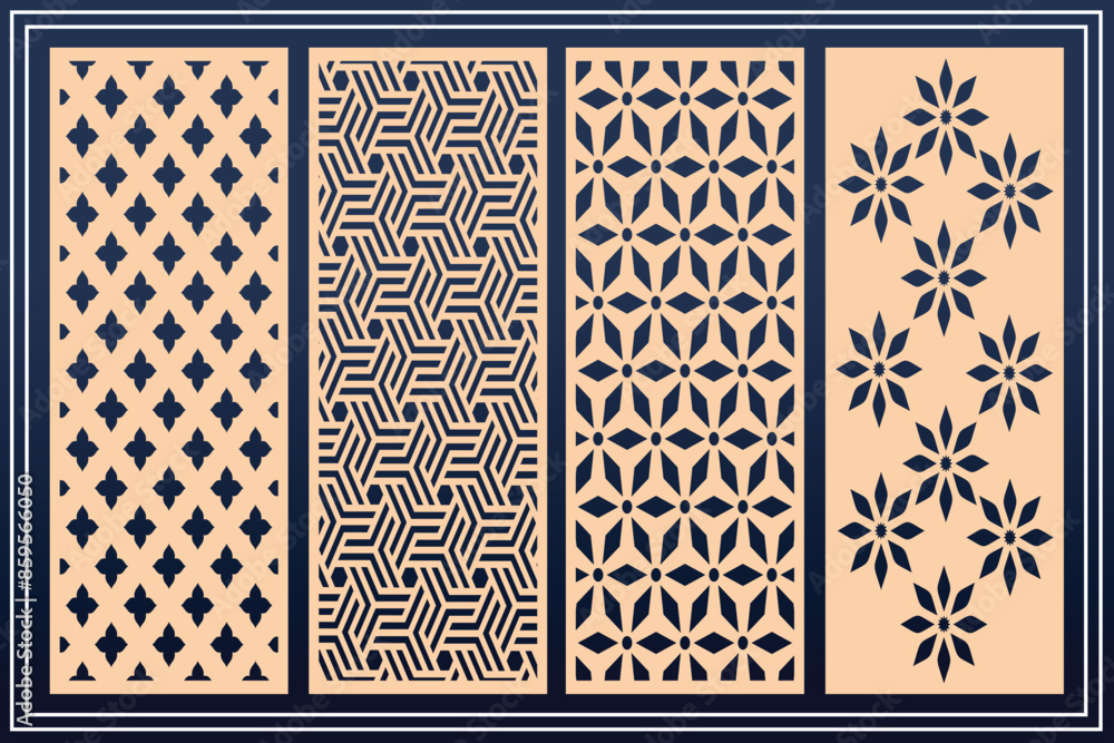 Om jali and side jali for indian temples Stock Vector | Adobe Stock