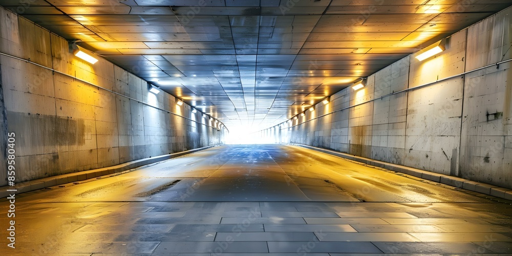 Safe Crossing Underneath Pedestrian Tunnel Beneath Bridge. Concept Safe ...