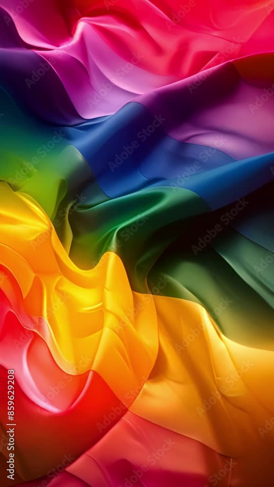 Rainbow LGBT pride flag. Lesbian lgbtq flag video waving in wind ...