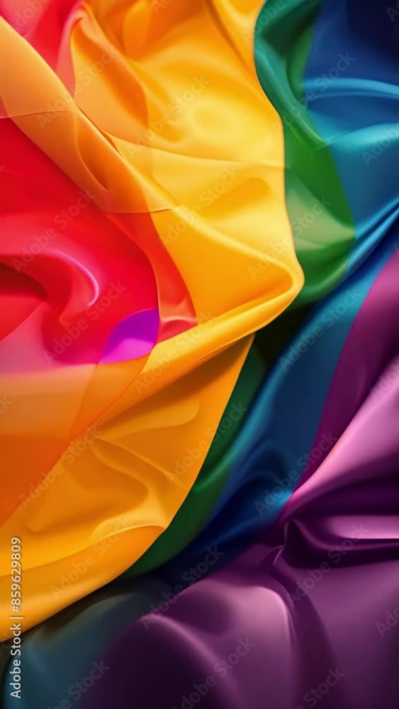 Rainbow LGBT pride flag. Lesbian lgbtq flag video waving in wind ...