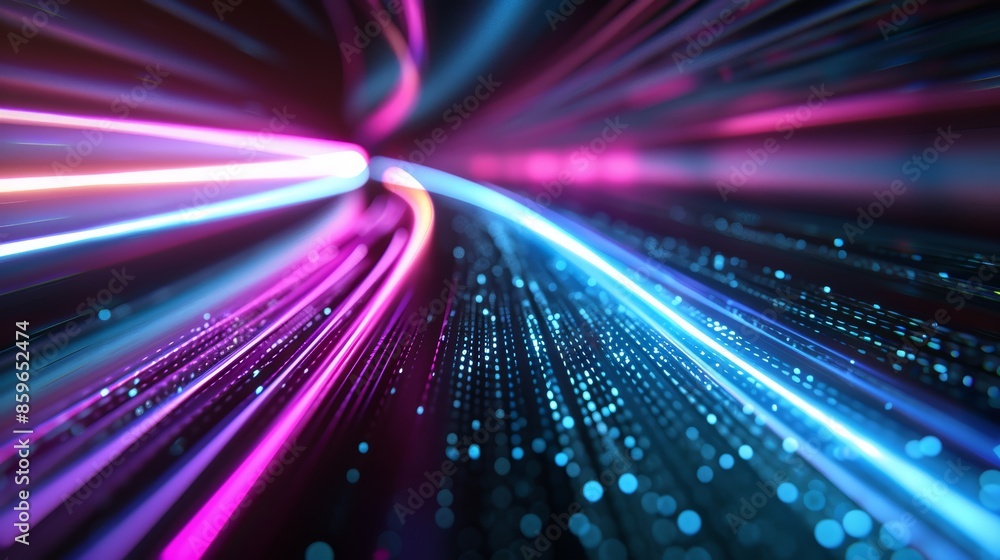 Abstract high-speed data transfer with ultra-fast broadband, digital ...