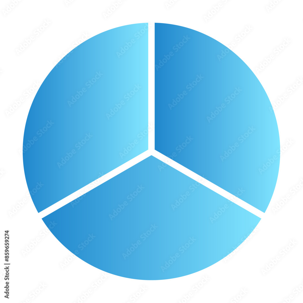 blue Pie chart with different segments in a circular diagram. wheel ...