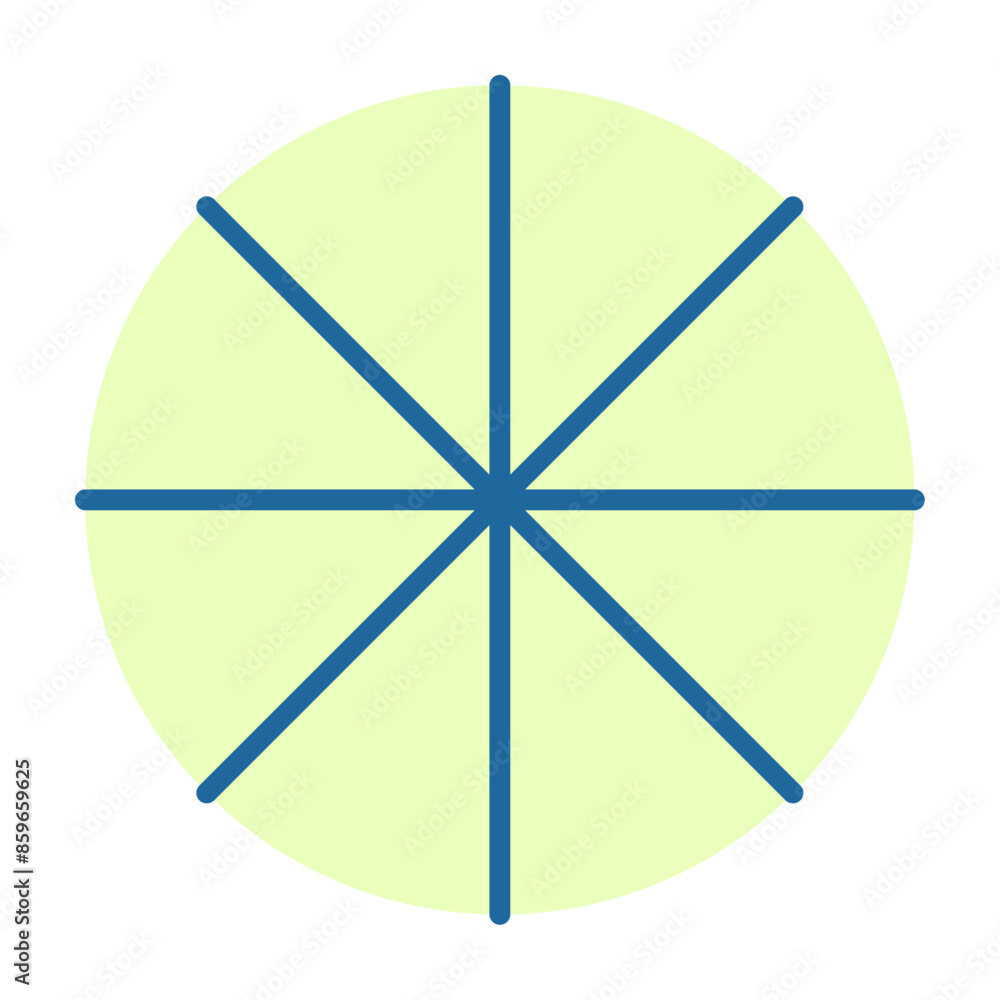 Pie chart with different segments in a circular diagram. wheel graph ...