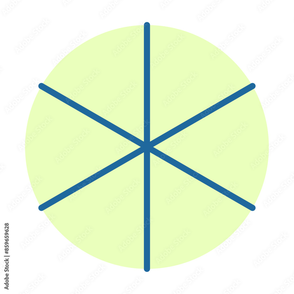 Pie chart with different segments in a circular diagram. wheel graph ...
