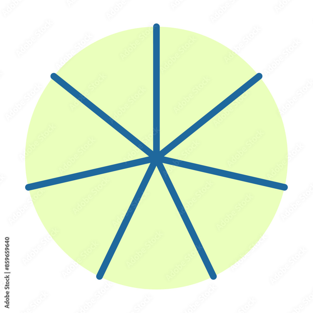 Pie chart with different segments in a circular diagram. wheel graph ...