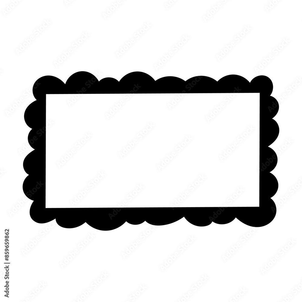 Rough square and rectangle shapes. Hand drawn box edges and paint frame ...