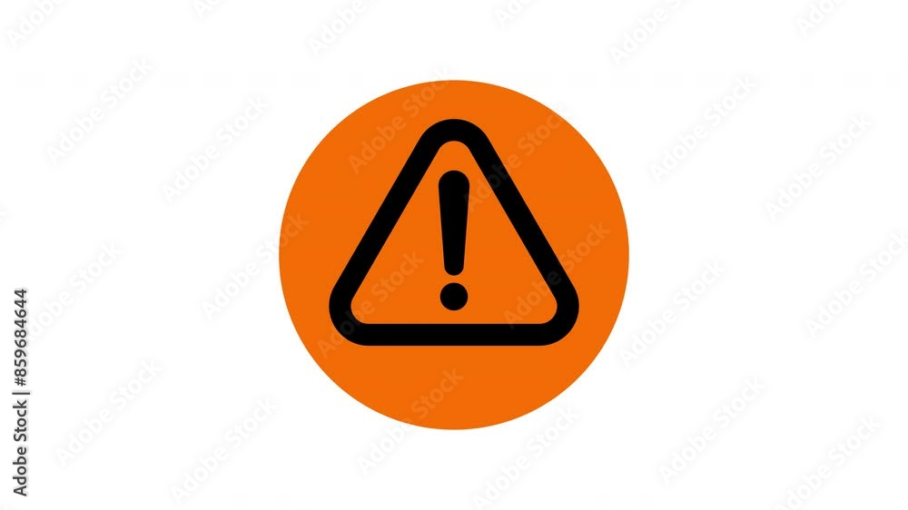 warning sign animated footage template, warning sign logo icon animated ...