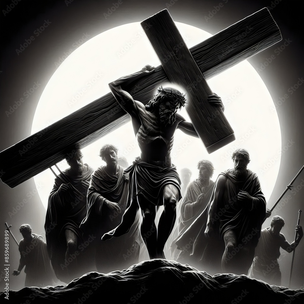 Jesus Carrying the Cross Crucifixion Photography and Christian Art ...