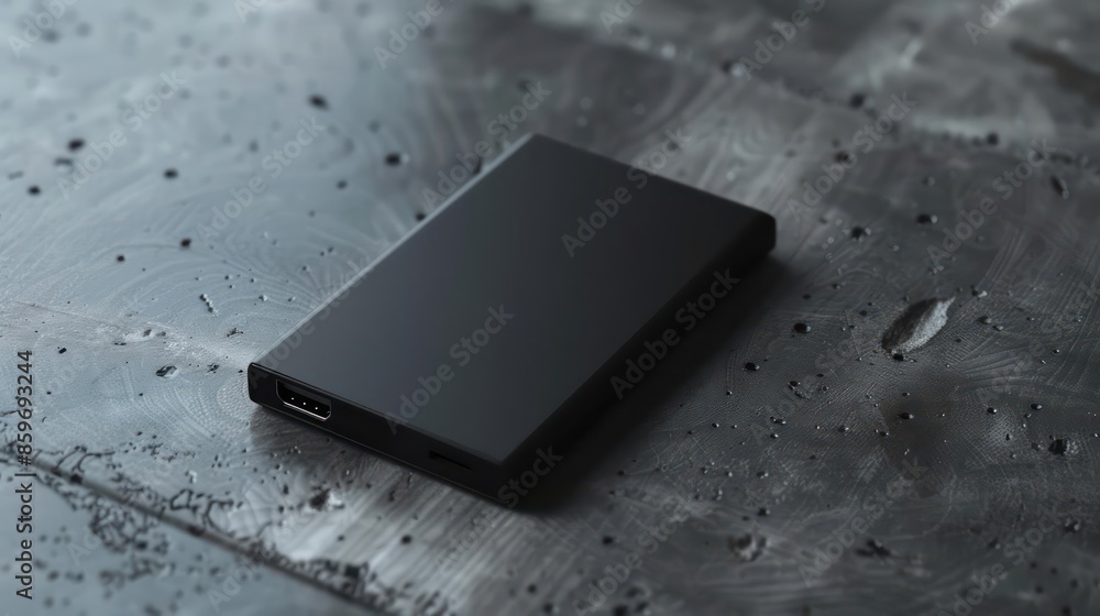 Advanced, compact external SSD with biometric security and minimalistic ...