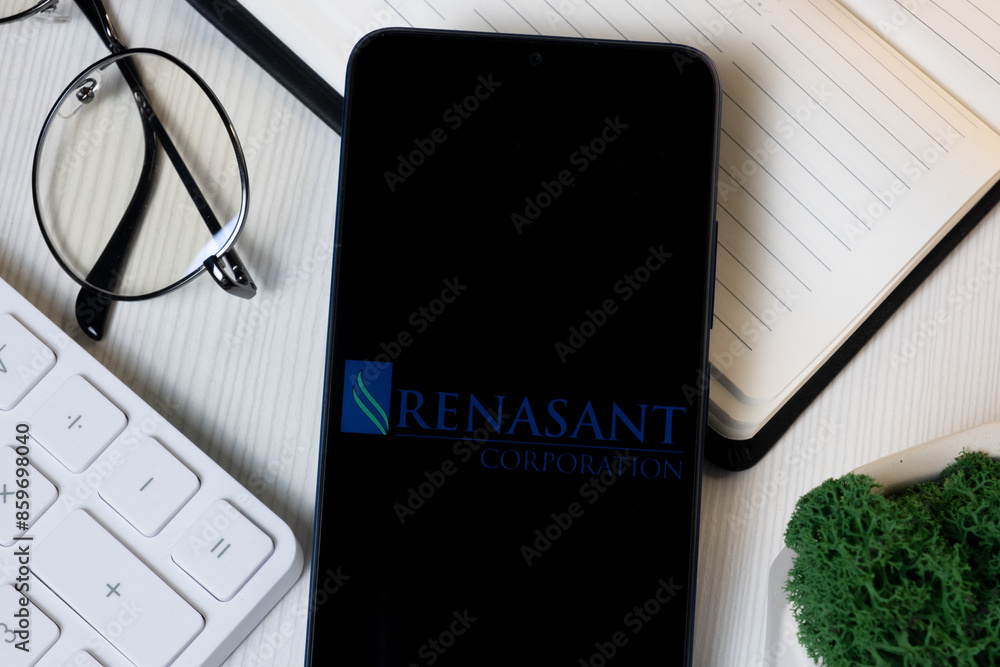 New York, USA - 1 June 2024: Renasant Bank Logo on Phone Screen ...