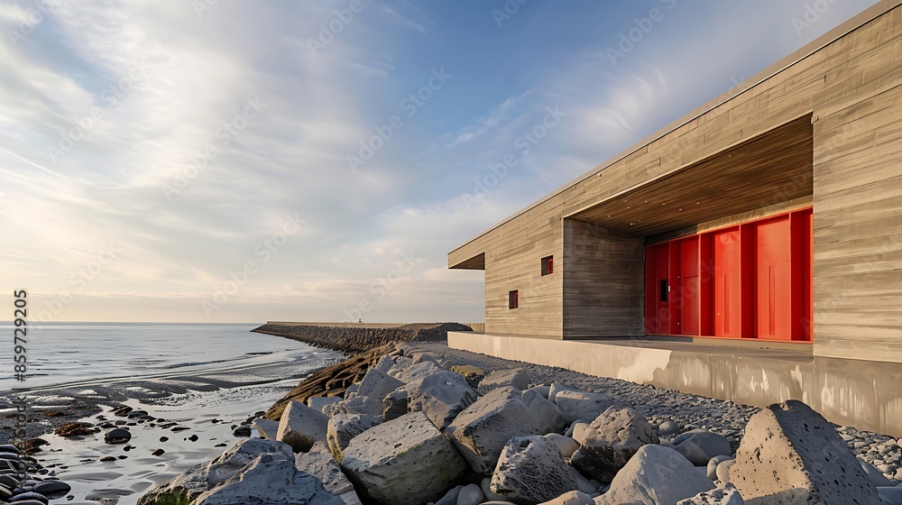 coastal defense facility designed with robust and corrosion-resistant ...