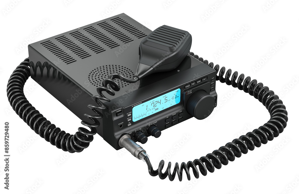 Dual band mobile transceiver. Portable ham amateur radio with push-to ...