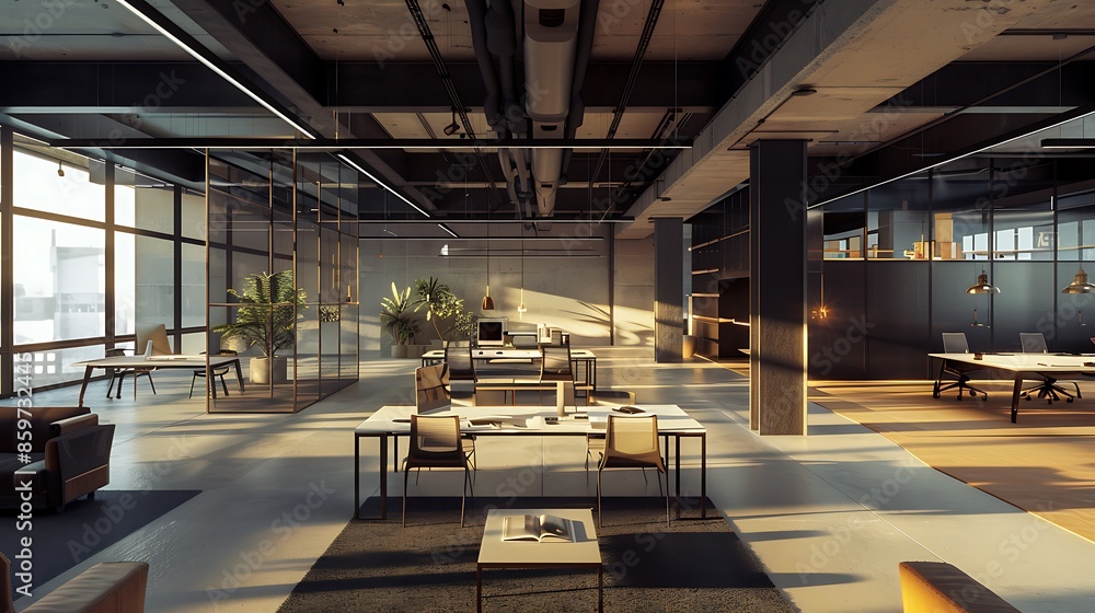 concept for a modular office space using interlocking fiber cement ...