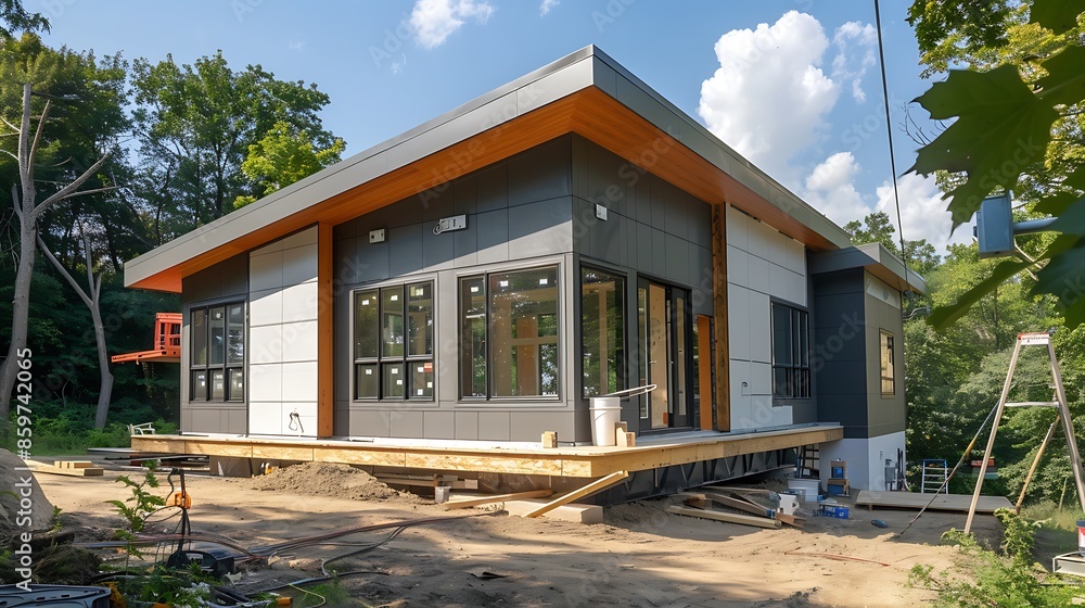 modular home expansion project featuring quick-install fiber cement ...