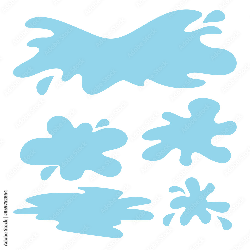 Water splash vector cartoon illustration Stock Vector | Adobe Stock