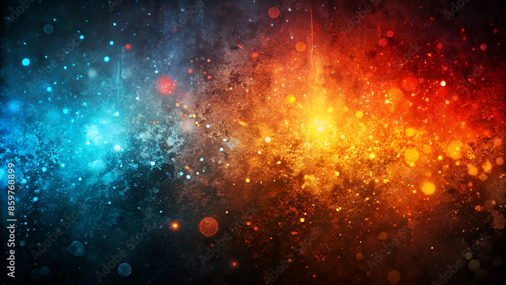 Dark black red orange blue spot , color gradient rough abstract ...