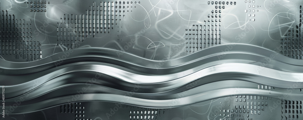 Medical background featuring a brushed metal texture with engraved ...