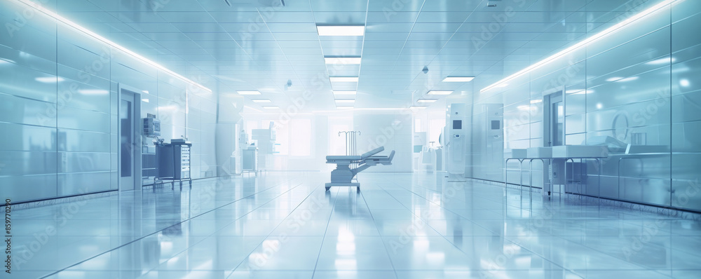 Medical background featuring a clean, sterile white environment with ...