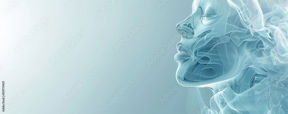 Medical background with a light blue gradient, showcasing detailed ...