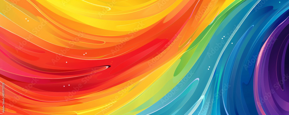 Pride LGBT background showcasing a bold rainbow swirl design, dynamic ...
