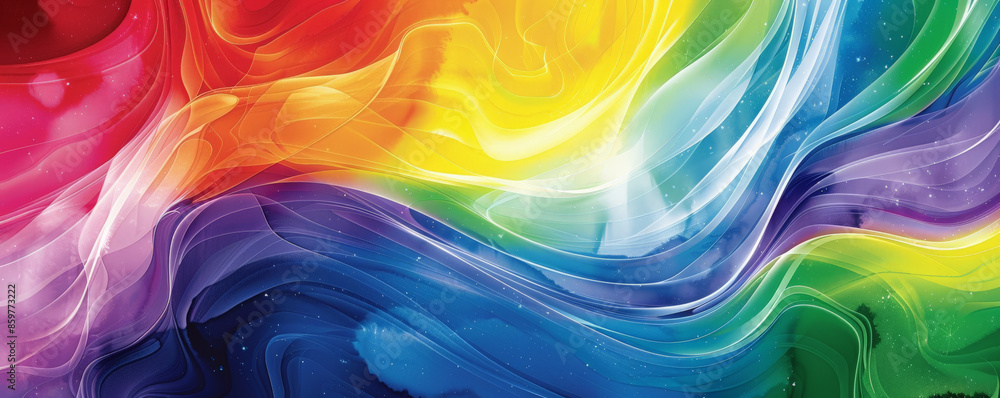 Pride LGBT background showcasing a bold rainbow swirl design, dynamic ...