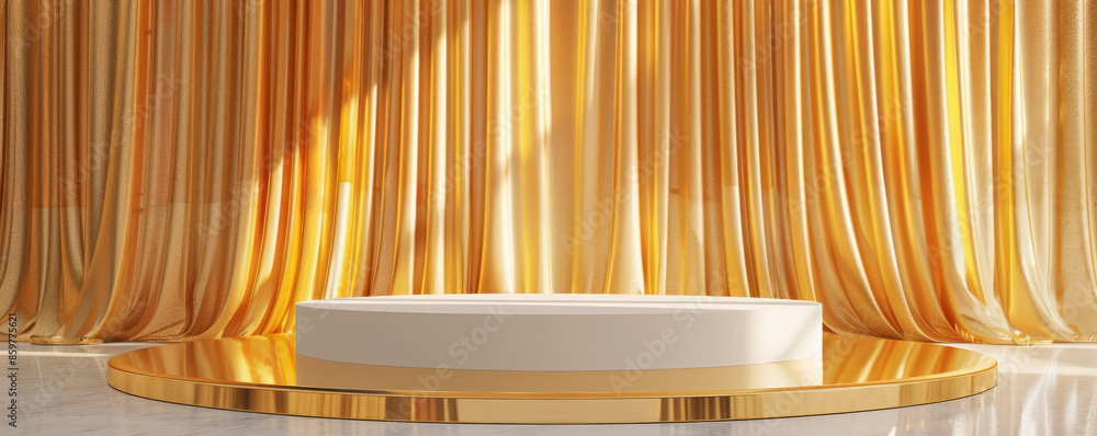 Winner award podium background featuring a minimalist white podium with ...