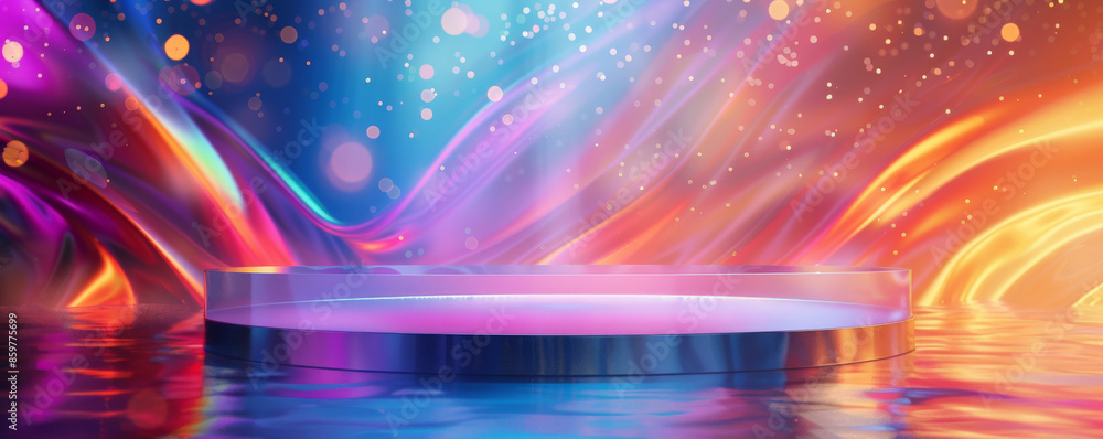 Winner award podium background featuring a transparent acrylic podium ...
