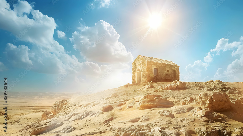 House constructed on the sand vs house constructed on a rock. Parable ...