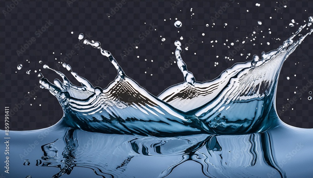 liquid water splash transparent background png Stock Photo | Adobe Stock