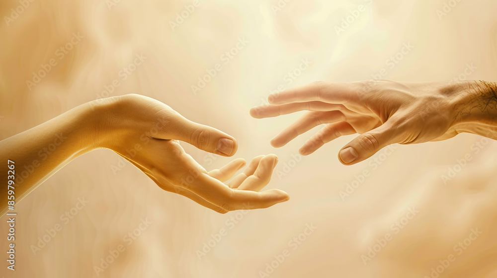 World Peace Day is the gentle embrace of harmony: Visualize two hands ...