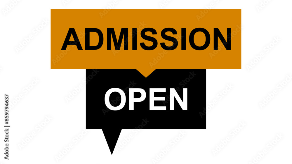 Admission Open Banner Template Design. Vector Illustration. Stock ...