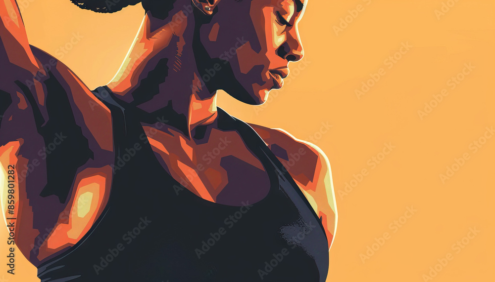 Strength is the language of muscular femininity: Illustrate a woman ...