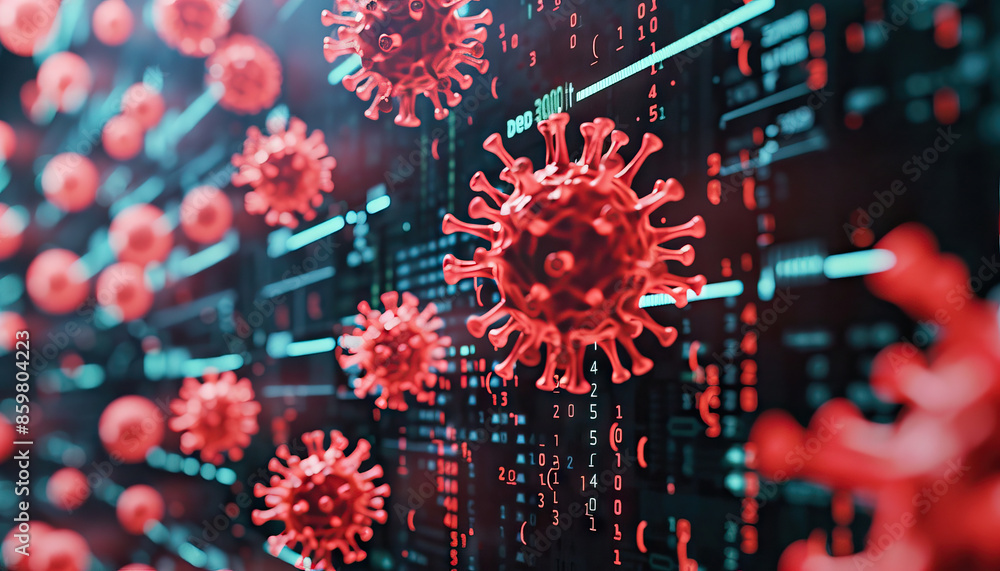 Deception is the virus of digital scammers: Depict a computer screen ...