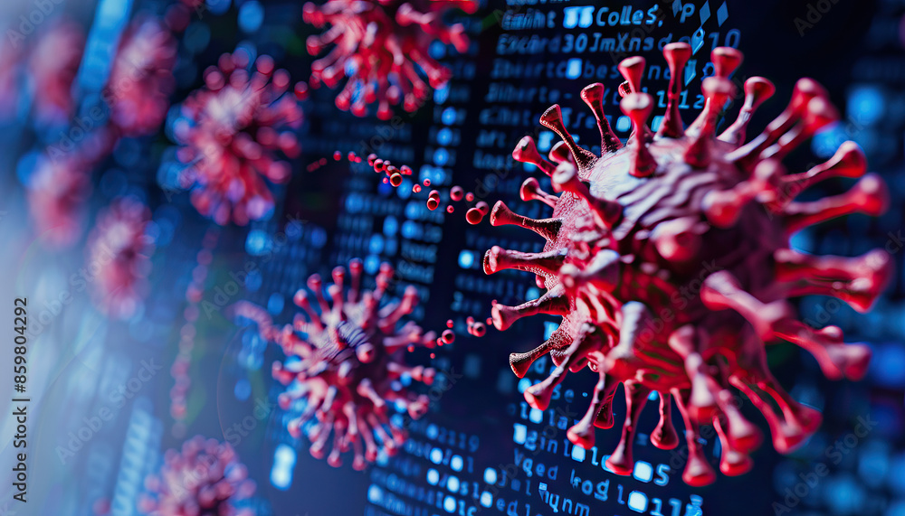 Deception is the virus of digital scammers: Depict a computer screen ...