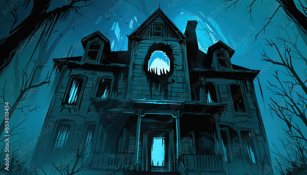 Horror is the silent scream in the haunted house: Picture a haunted ...
