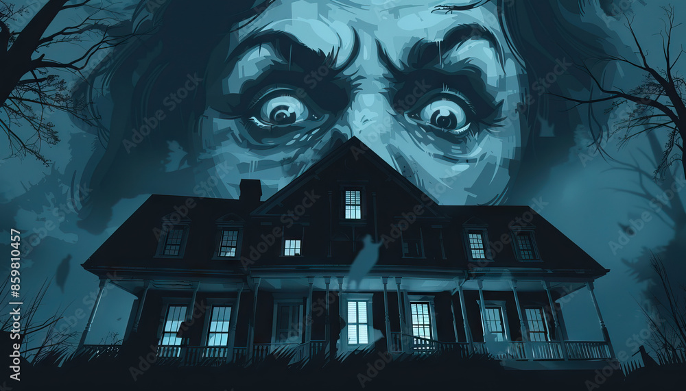 Horror is the silent scream in the haunted house: Picture a haunted ...