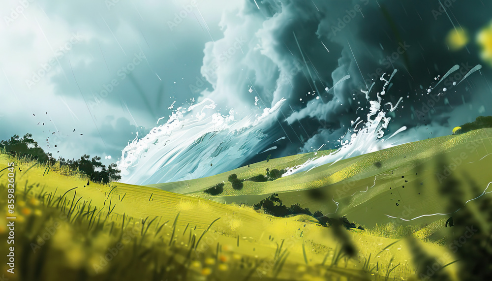 Heartbreak is the storm that ravages the landscape of love: Illustrate ...