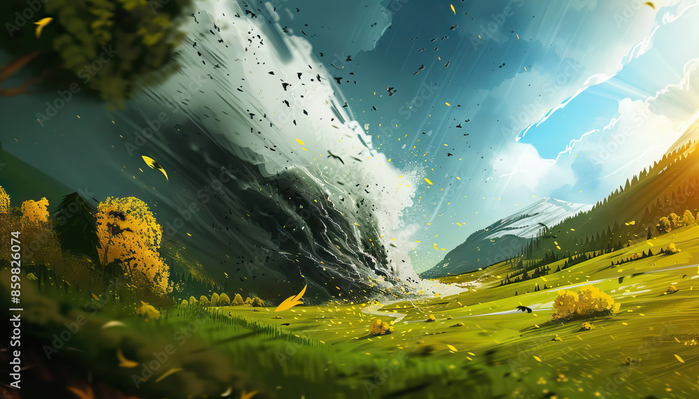 Heartbreak is the storm that ravages the landscape of love: Illustrate ...