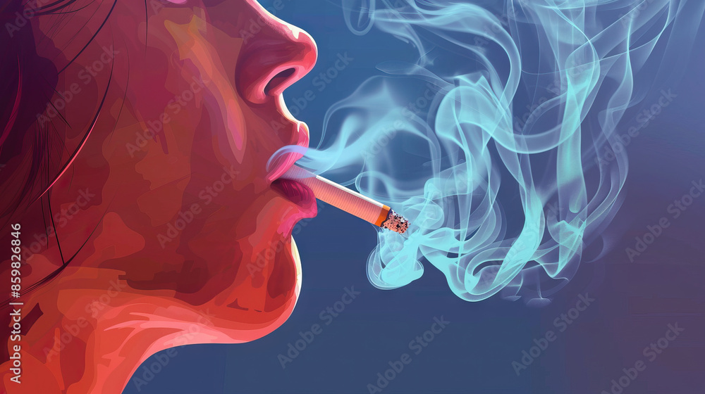 Smoking is the silent killer that creeps into every breath: Illustrate ...