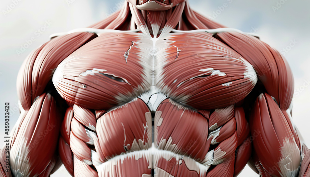 Muscles are the armor of the body: Depict a suit of armor made of ...