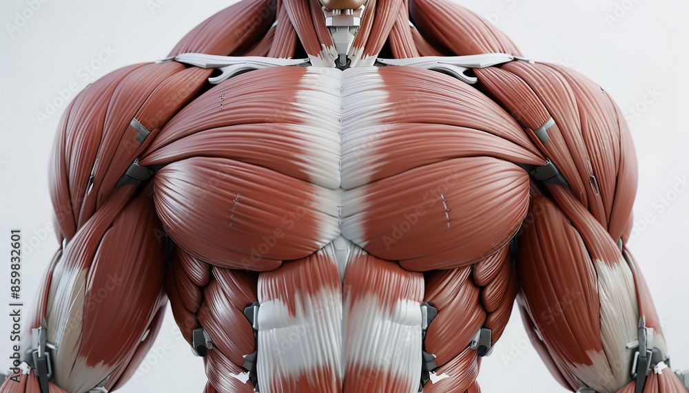 Muscles are the armor of the body: Depict a suit of armor made of ...