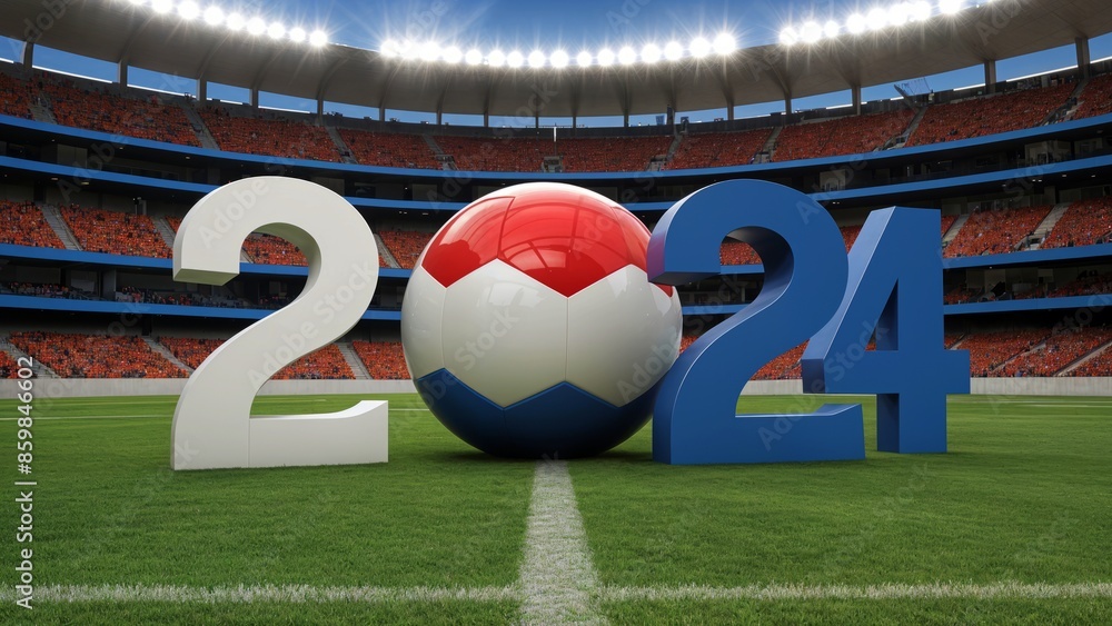 Football championship 2024, Soccer ball in the colors of the flag of ...